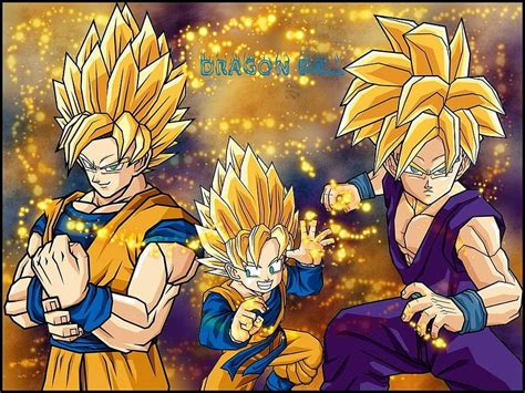 Dragon Ball Z Goku And Gohan And Goten