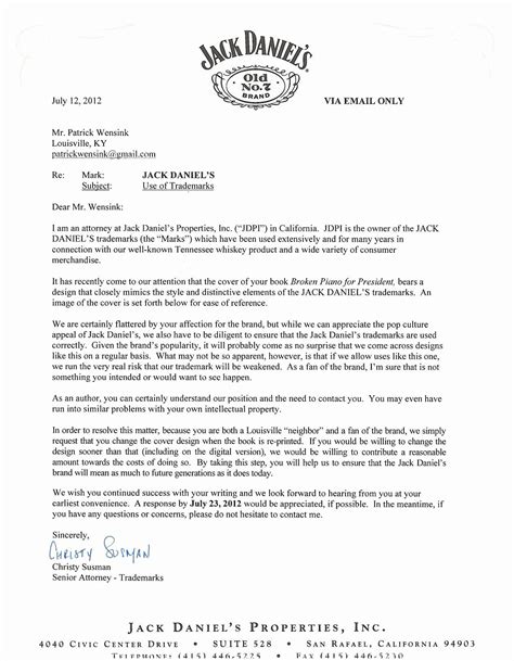 Attorney Client Letter Template Beautiful Jack Daniel S Fait La