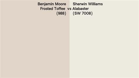 Benjamin Moore Frosted Toffee 988 Vs Sherwin Williams Alabaster SW
