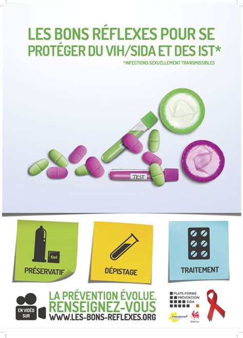 Affiches campagne Les bons réflexes Plate Forme Prévention Sida