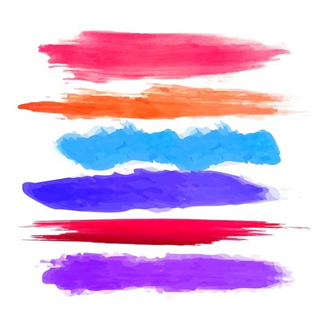 Pinceladas En Colores Diferentes Vector Gratis