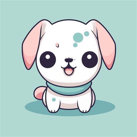 Lindo Chibi Perro Kawaii Ilustraci N Vector Premium