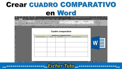 Crear Un Cuadro Comparativo Descriptivo En Word Desde Un Pc Mobile