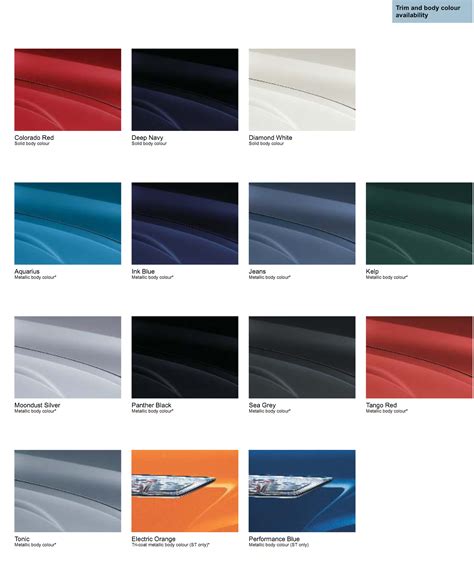 Ford Fiesta Paint Charts Informacionpublica Svet Gob Gt