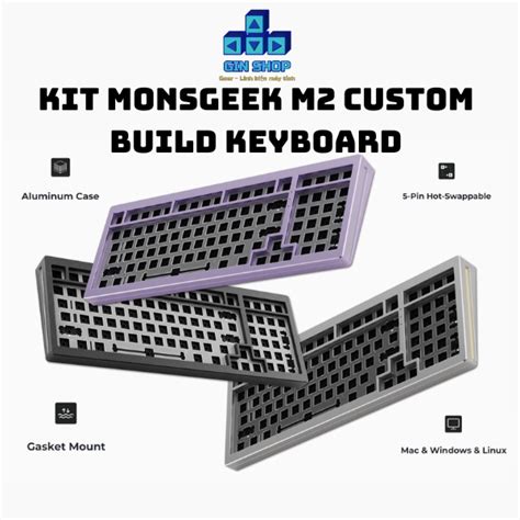 KIT Bàn phím cơ Monsgeek M2 Nhôm CNC Gasket Mạch Xuôi RGB Hotswap Full