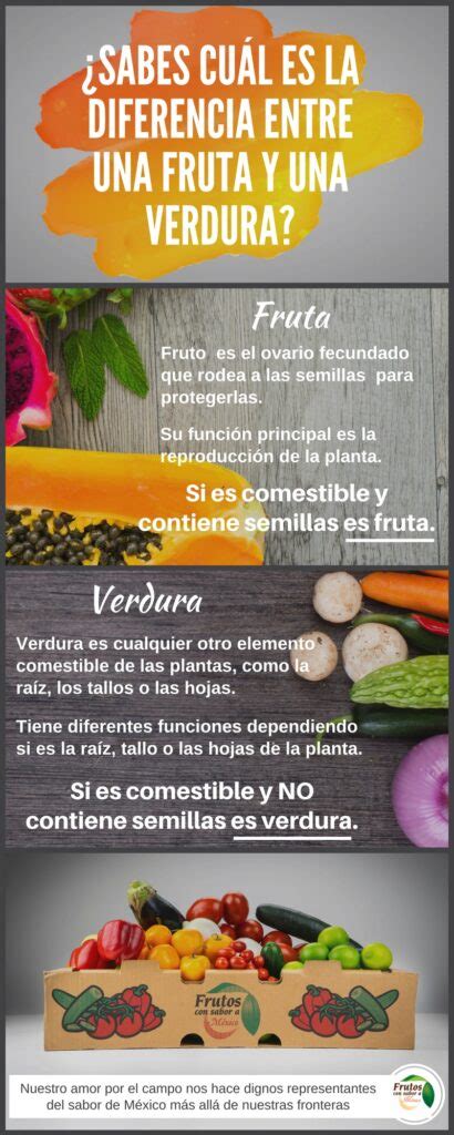 Frutas vs Verduras Cuál es su diferencia
