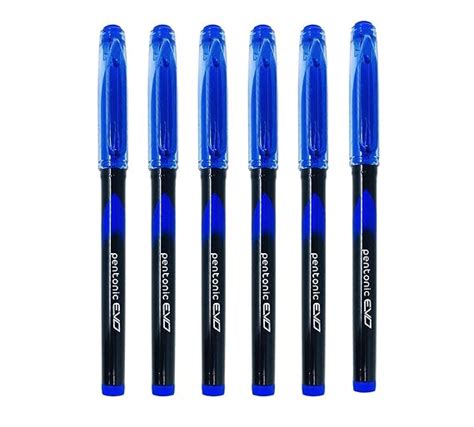 Pentonic EVO 0 7 Mm Gel Pen Blue Ink Pack Of 6 Amazon In Office
