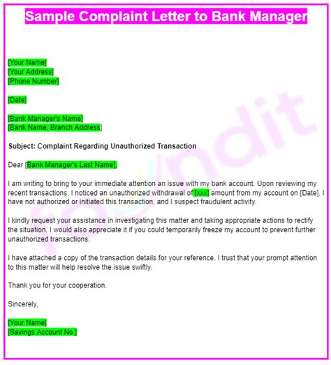 Letter To Bank Manager Bank Letter Format Formal Letter Format