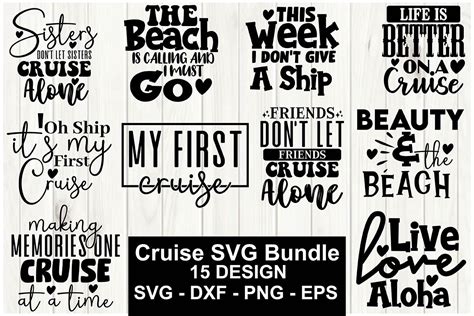 Cruise SVG Bundle Graphic By Creativemomenul022 Creative Fabrica