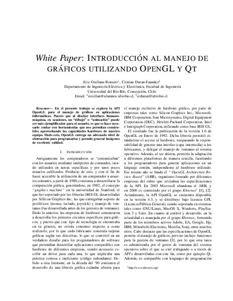 pdf introducción al manejo de gráficos utilizando opengl y qt eric valentino orellana romero