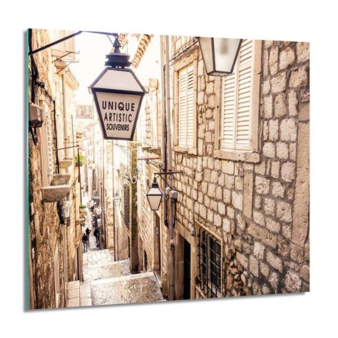 ArtprintCave Obraz Na Szkle Schody Kamienice 60x60 Cm ArtPrintCave