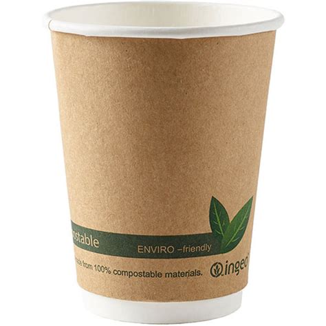 Dispo Kraft Disposable Paper Cups Oz Double Wall Compostable Eco