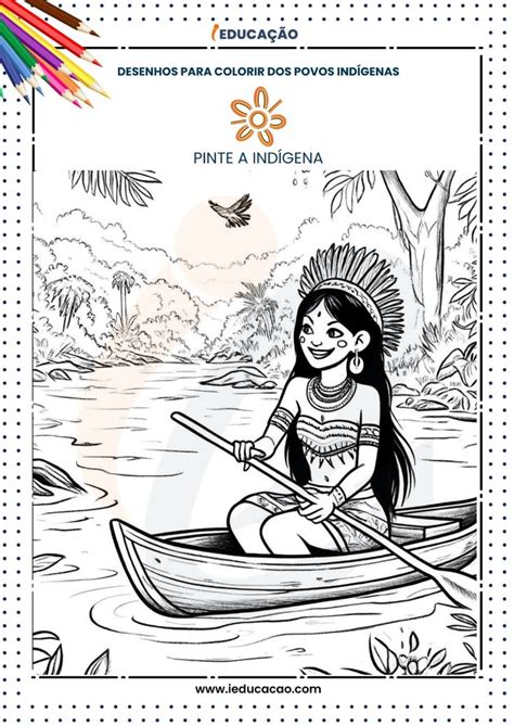 Desenhos Para Colorir Dos Povos Ind Genas Para Imprimir Pdf Em
