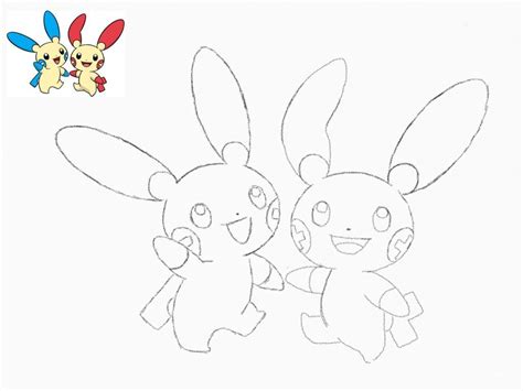 Pokemon Plusle And Minun Coloring Pages