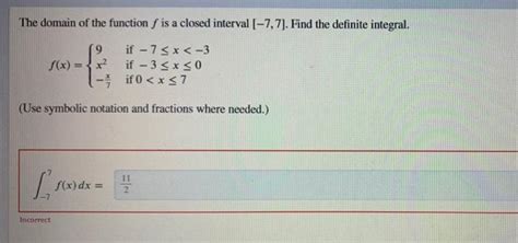 solved the domain of the functionſ is a closed interval
