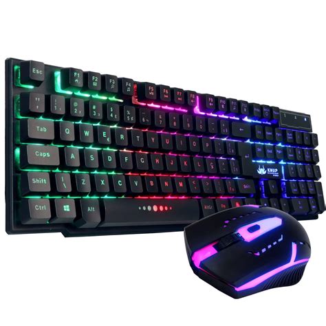 Kit Led Teclado E Mouse Gamer Semi Mec Nico Luzes Led Rgb