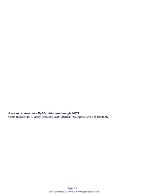 fillable online how can i connect to a mysql database through heart fax email print