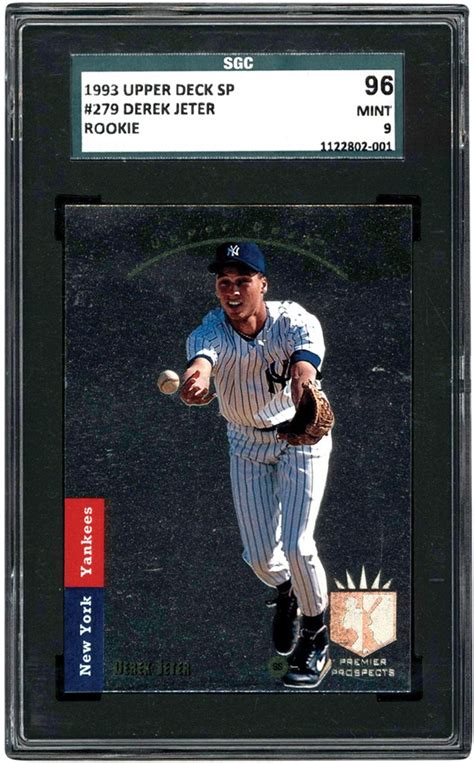 1993 Upper Deck SP Baseball 279 Derek Jeter Rookie Card SGC MINT 9