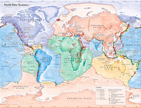 World Plate Tectonics Map Thematic Map Of The World S Plates And