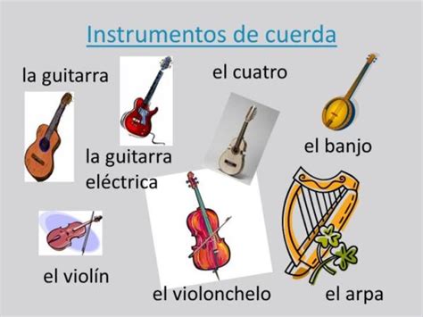 LISTA Con Los Nombres De Los Instrumentos De CUERDA Y Sus