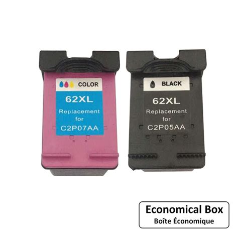 Remanufactured HP 62XL Black And Tri Color Ink Cartridge Combo High