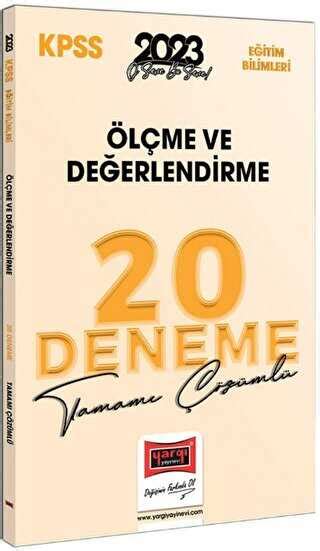 Yargı Yayınevi Yargı Yayınları 2023 KPSS Eğitim Bilimleri Ölçme ve