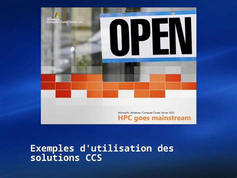 Ppt Exemples Dutilisation Des Solutions Ccs Exemples Dutilisation