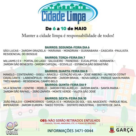 Cidade Limpa começa hoje passando pelos bairros São Lucas Jardim