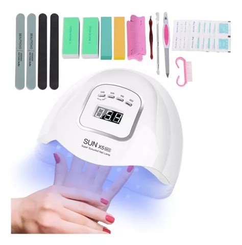 Lámpara Para Uñas Sun X5 Max 120w Led Uv Digital Con 11 Kits Meses