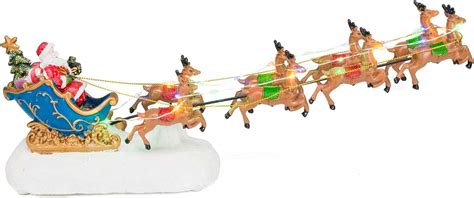 Wyyzbp Natale Inverno Slitta Di Babbo Natale Con Renne Winter Lane