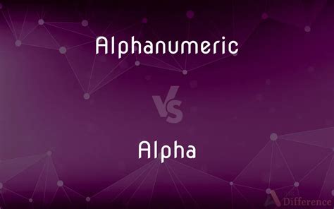 Alphanumeric Vs Alpha Whats The Difference