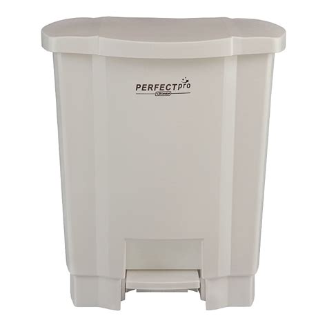 Lixeira Perfect Pedal Branca 35L Essenza Produtos De Limpeza