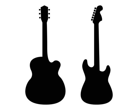 Guitars Vector Silhouette 11751669 Vector Art At Vecteezy