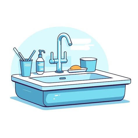 Lavabo de porcelana y grifo de agua baño artículos sanitarios