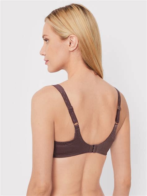 Triumph Biustonosz z fiszbiną Ladyform Soft 10166306 Fioletowy Modivo pl