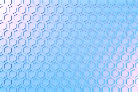 Ilustración 3d de un patrón de panal azul de fondo de mosaico de formas