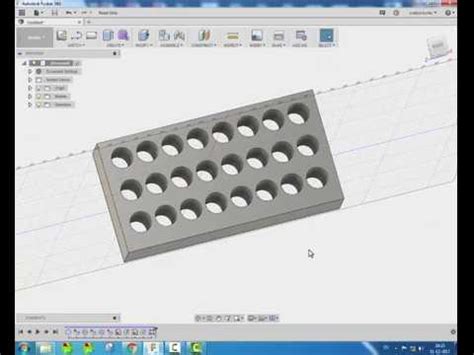 Autodesk Fusion 360 Tutorial Application Of Rectangular Pattern