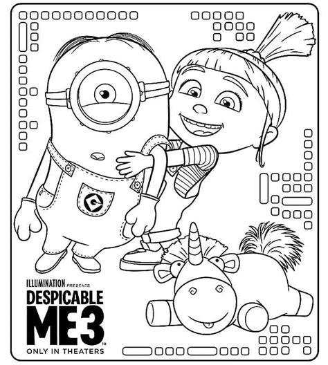 Coloriage Moi Moche et Méchant à imprimer sur ColoriageEnfant