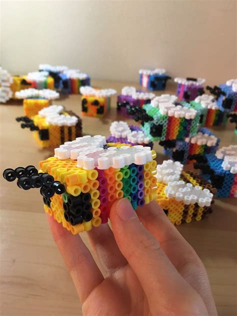 Minecraft Bee Perler Beads D Template