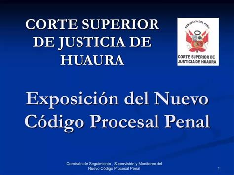 PPT Exposición del Nuevo Código Procesal Penal PowerPoint