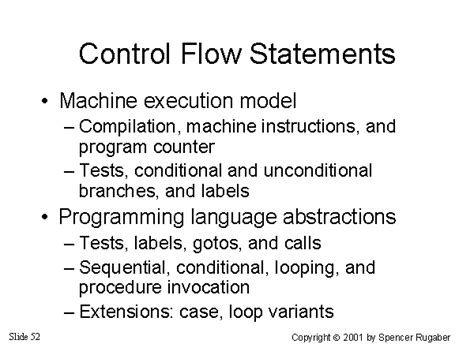 Control Flow Statements