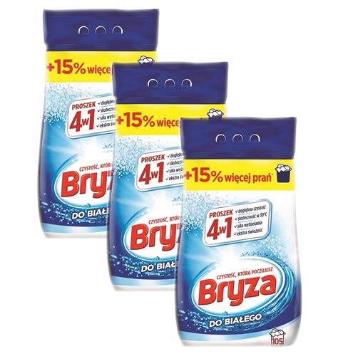 Bryza White 4w1 proszek do prania białych ubrań białego 6 825 kg 105