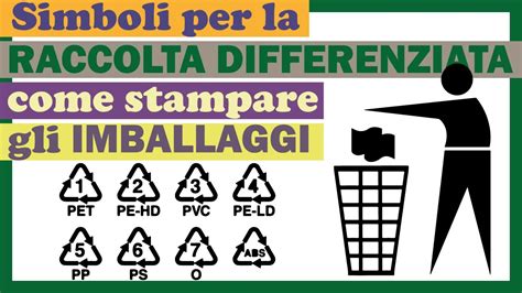 Simboli Per La RACCOLTA DIFFERENZIATA Come Stampare Gli Imballaggi