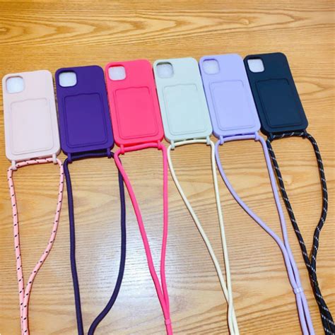 Capa Grossa De Silicone Anti Perda Cordão Adequado Para IPhone 15 14 13