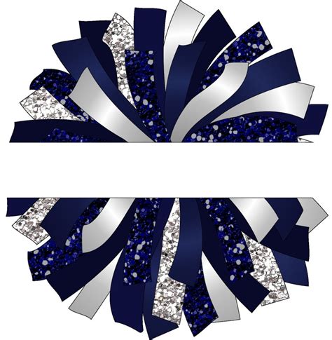 CUSTOM POM Glitter And Glam Pom Pom Digital Clip Art Navy Etsy
