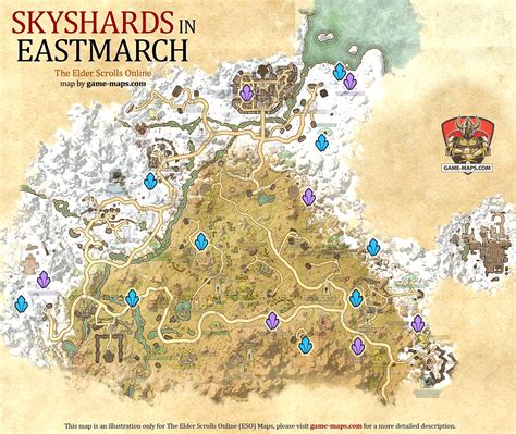Eastmarch Skyshards Location Map The Elder Scrolls Online ESO