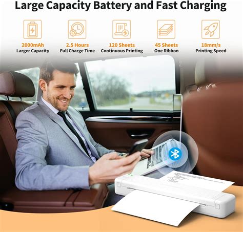 Itari Impresora portátil inalámbrica Bluetooth P831 cinta de