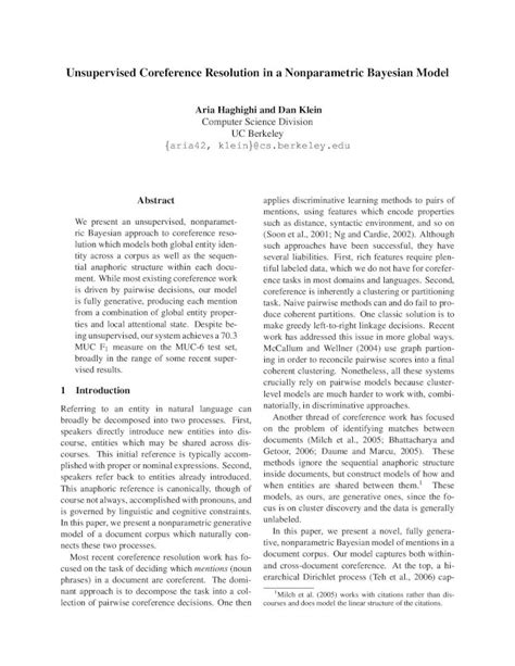 pdf unsupervised coreference resolution in a … pubs haghighi klein 2007