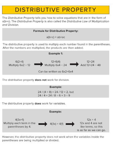 Distributive Property Examples How To Use Pdf