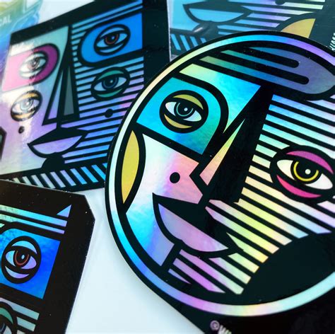 Holographic Sticker Pack 2 3 Vinyl Stickers Limited Etsy